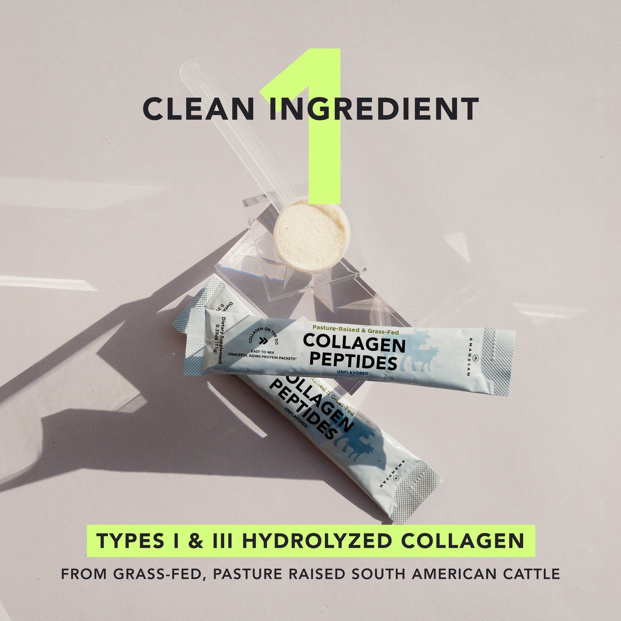 Collagen Peptides 30 Individual Packets - Amandean