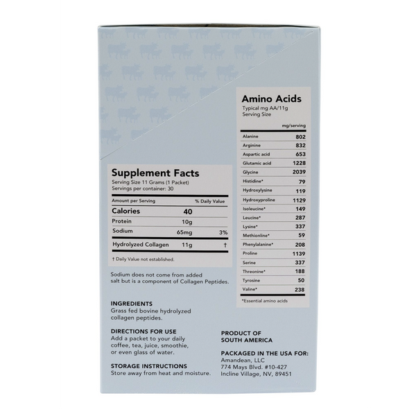Collagen Peptides 30 Individual Packets - Amandean